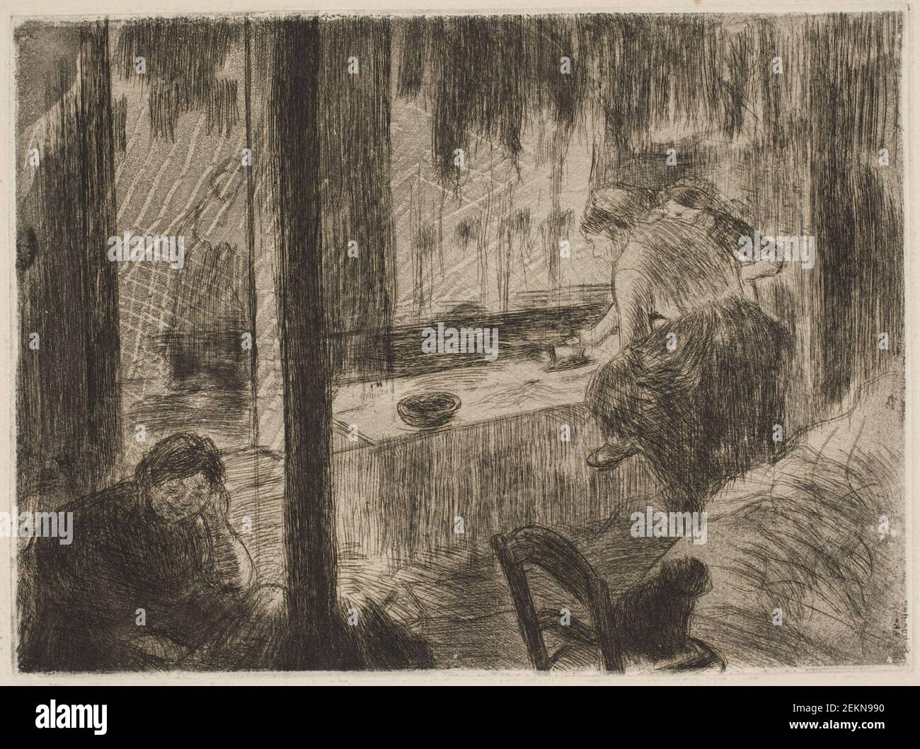 Edgar Degas (1834-1917), Washing Teams (Lights), About 1880 Stock Photo ...
