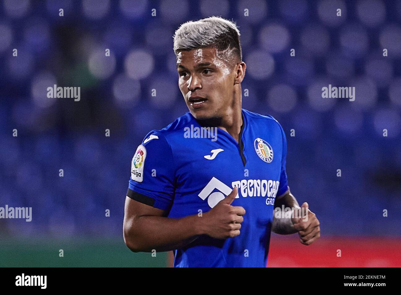Cucho Hernandez of Getafe CF during the La Liga match between Getafe CF ...