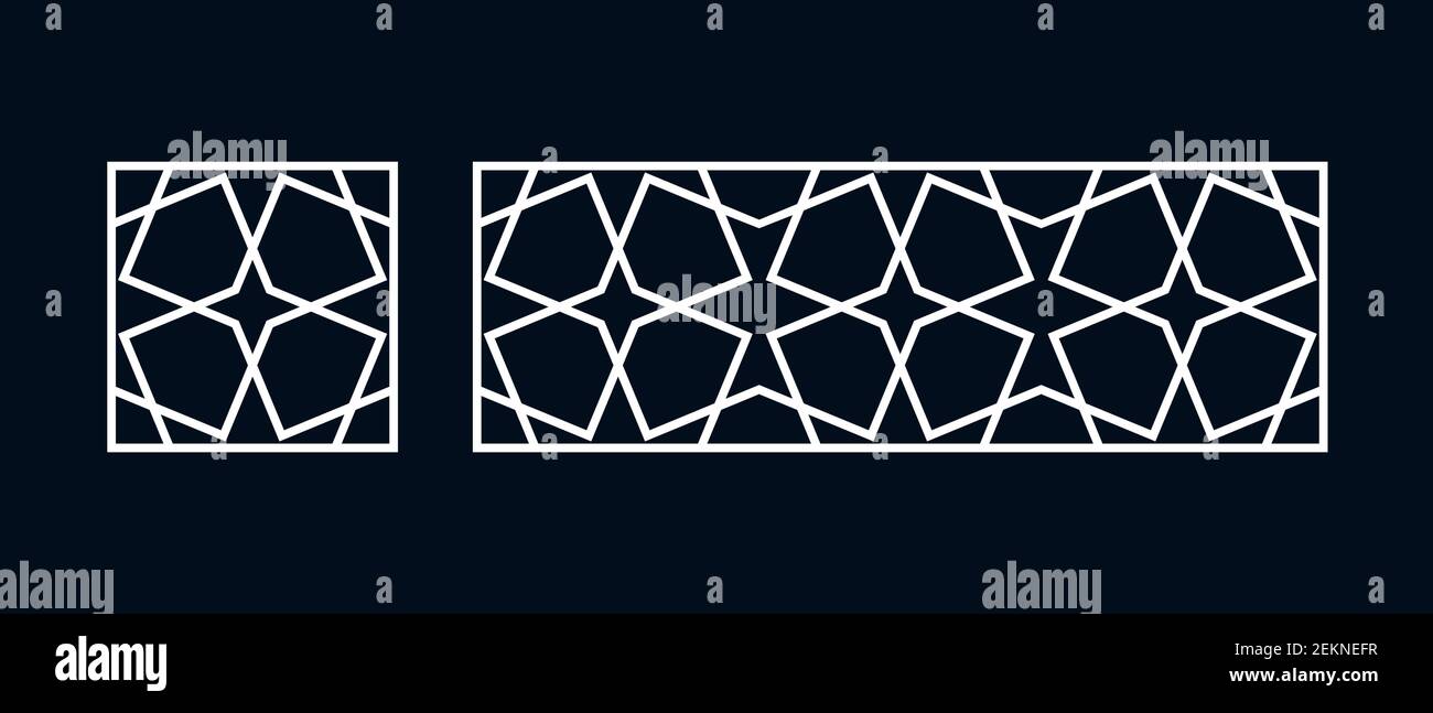 Set of templates Islamic pattern for laser cutting or paper cut. Vector ...
