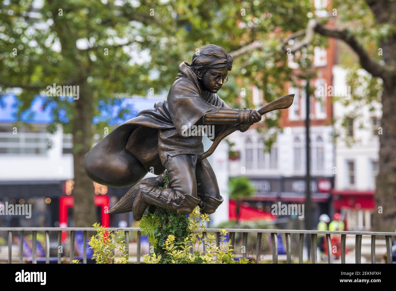 A new statue of Harry Potter in Leicester Square, London which has ...