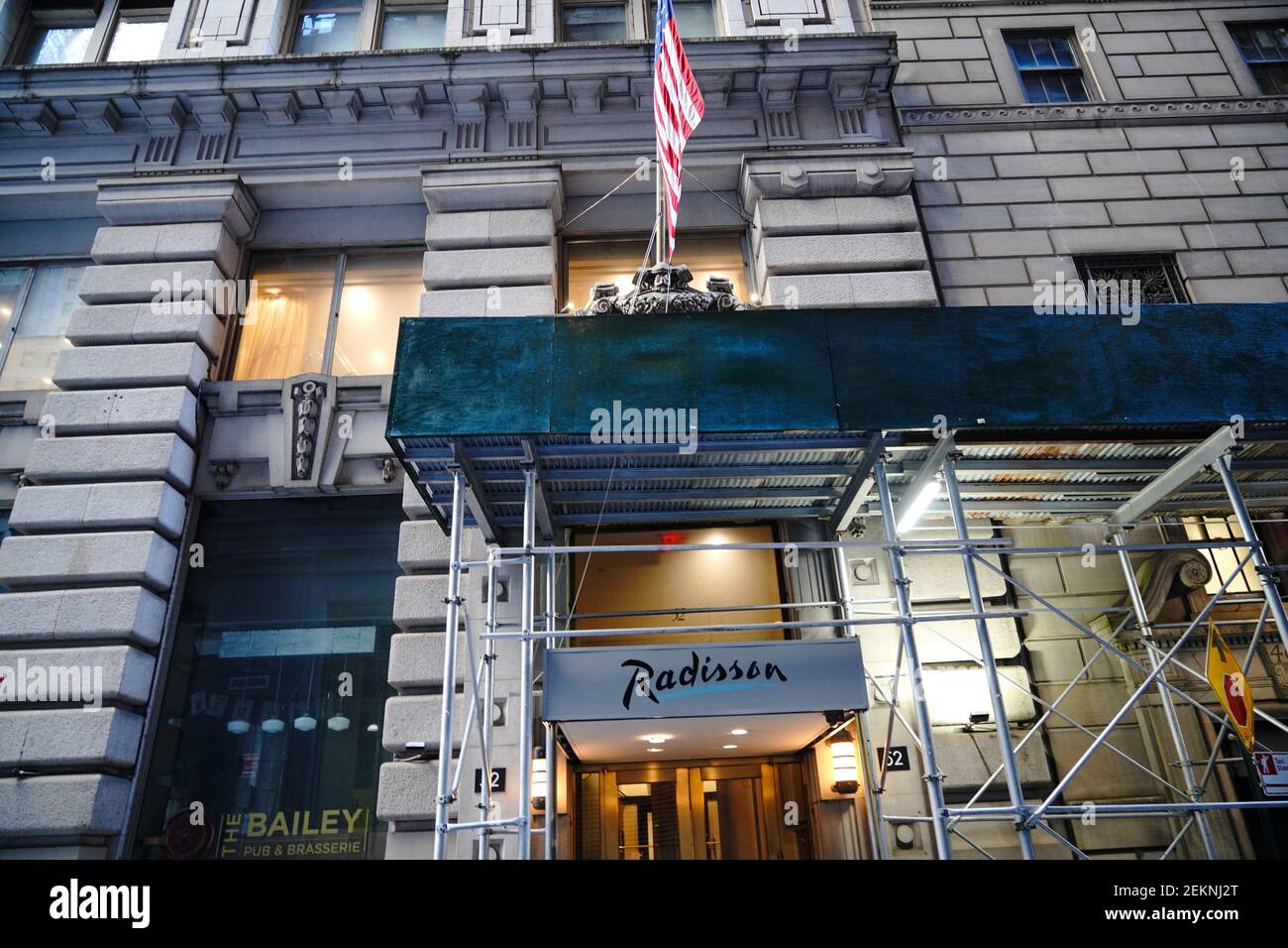 View of a former Radisson Hotel at Wall street that were converted to ...