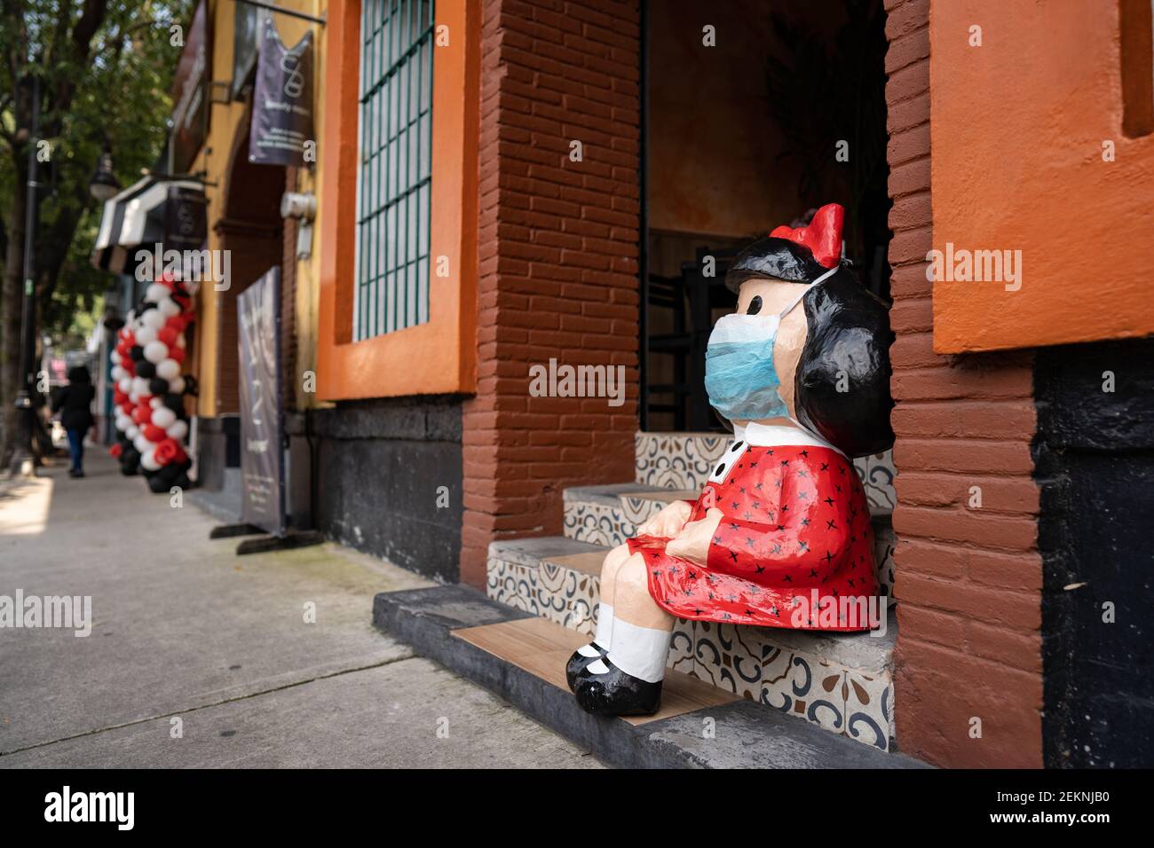Mafalda character sits on the steps of the new Mafalda sister ...