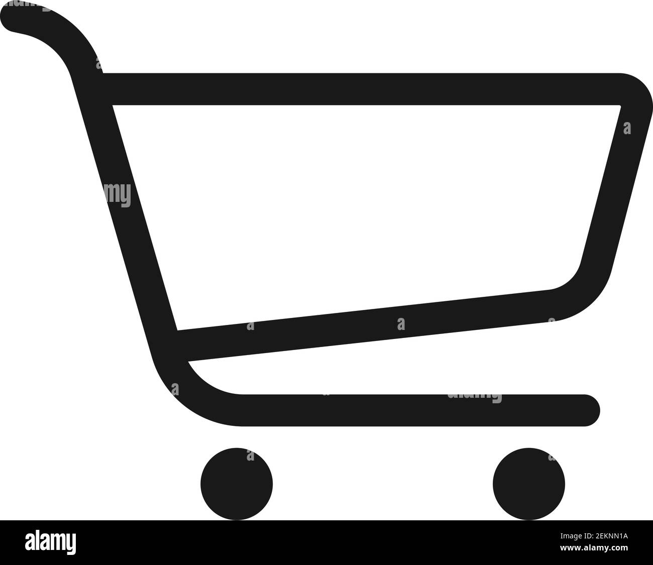 Shopping cart or shopping trolley for online shopping concept in ...