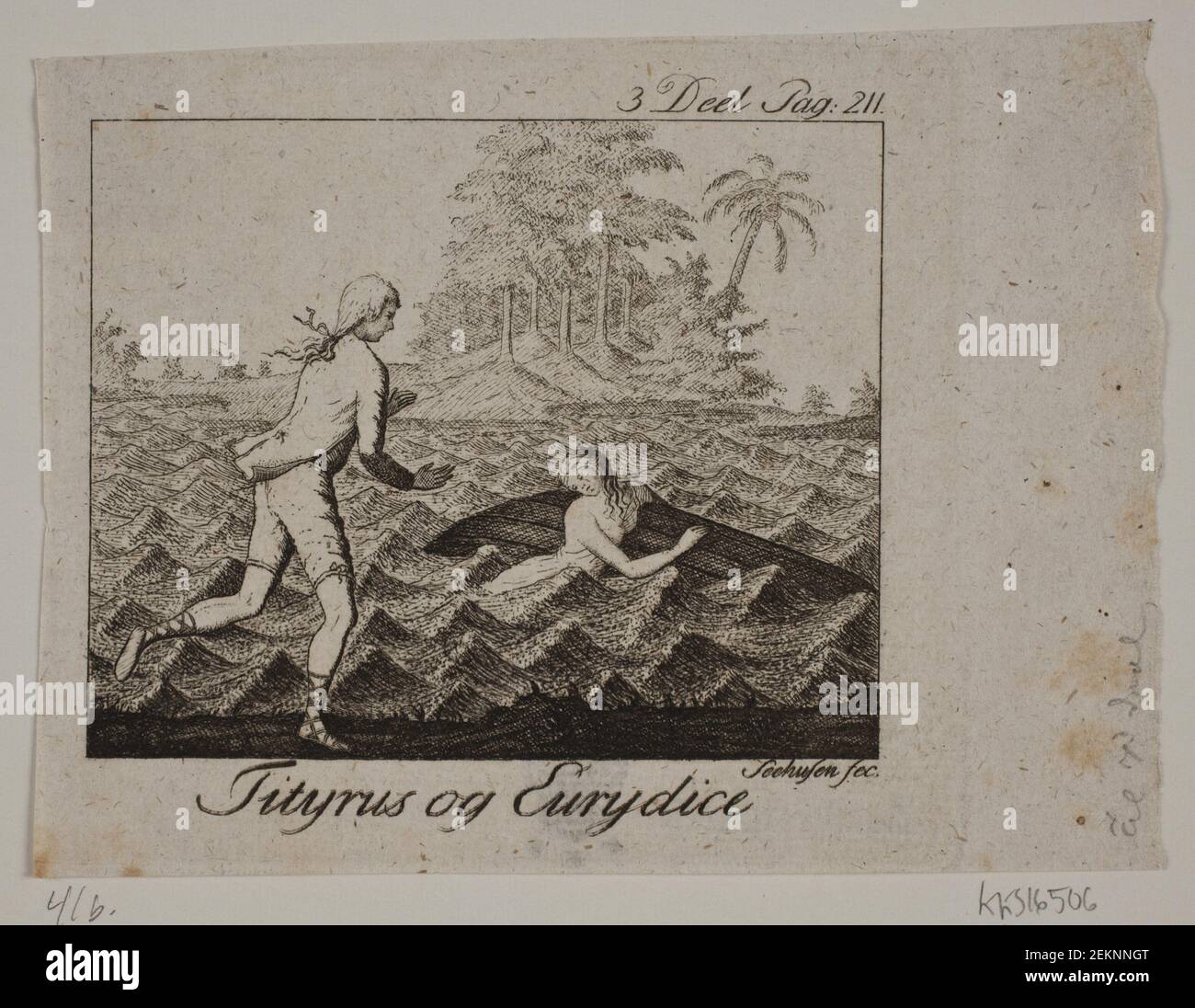 Johan Christoph Seehusen (1762-1824), Vignet. TIME and EURYDICE, 1788 ...