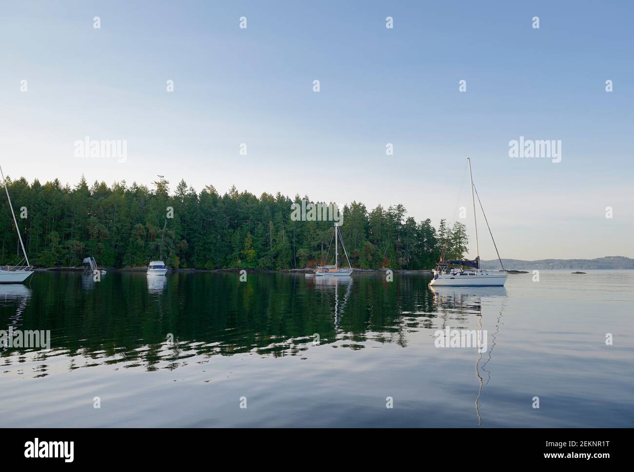 The anchorage at Russell Island, British Columbia, Canada Stock Photo ...