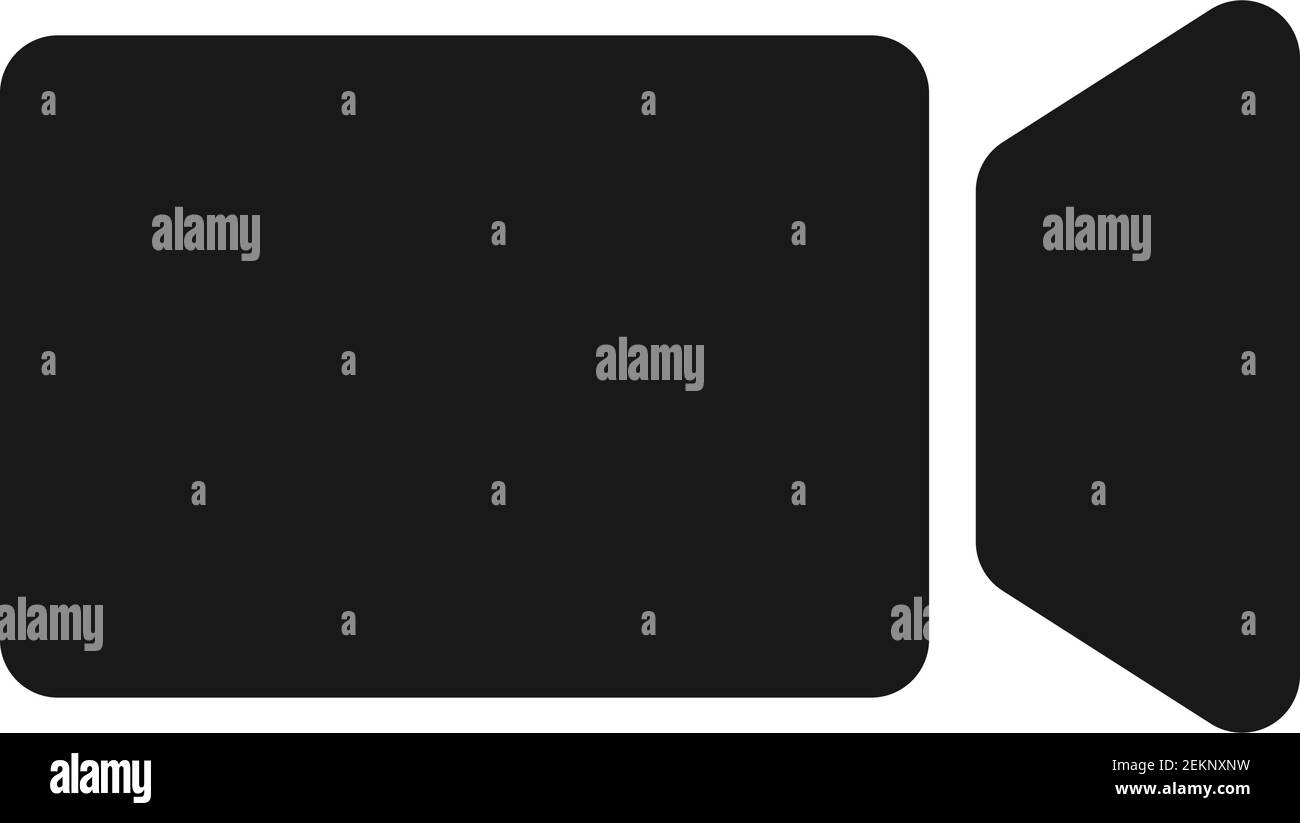 Video camera on symbol for video conferencing concept in silhouette ...