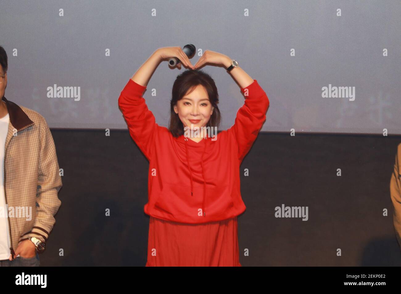 Chinese singer and actress Chen Shu promotes movie in Chengdu city ...
