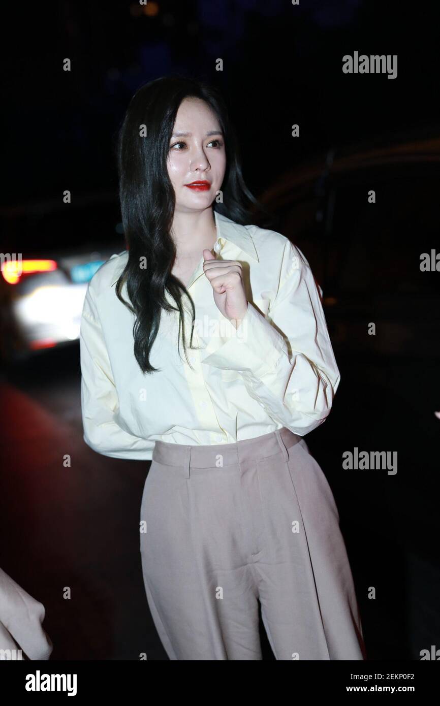 Chinese actress, host, singer and model Shen Mengchen is seen out on a ...