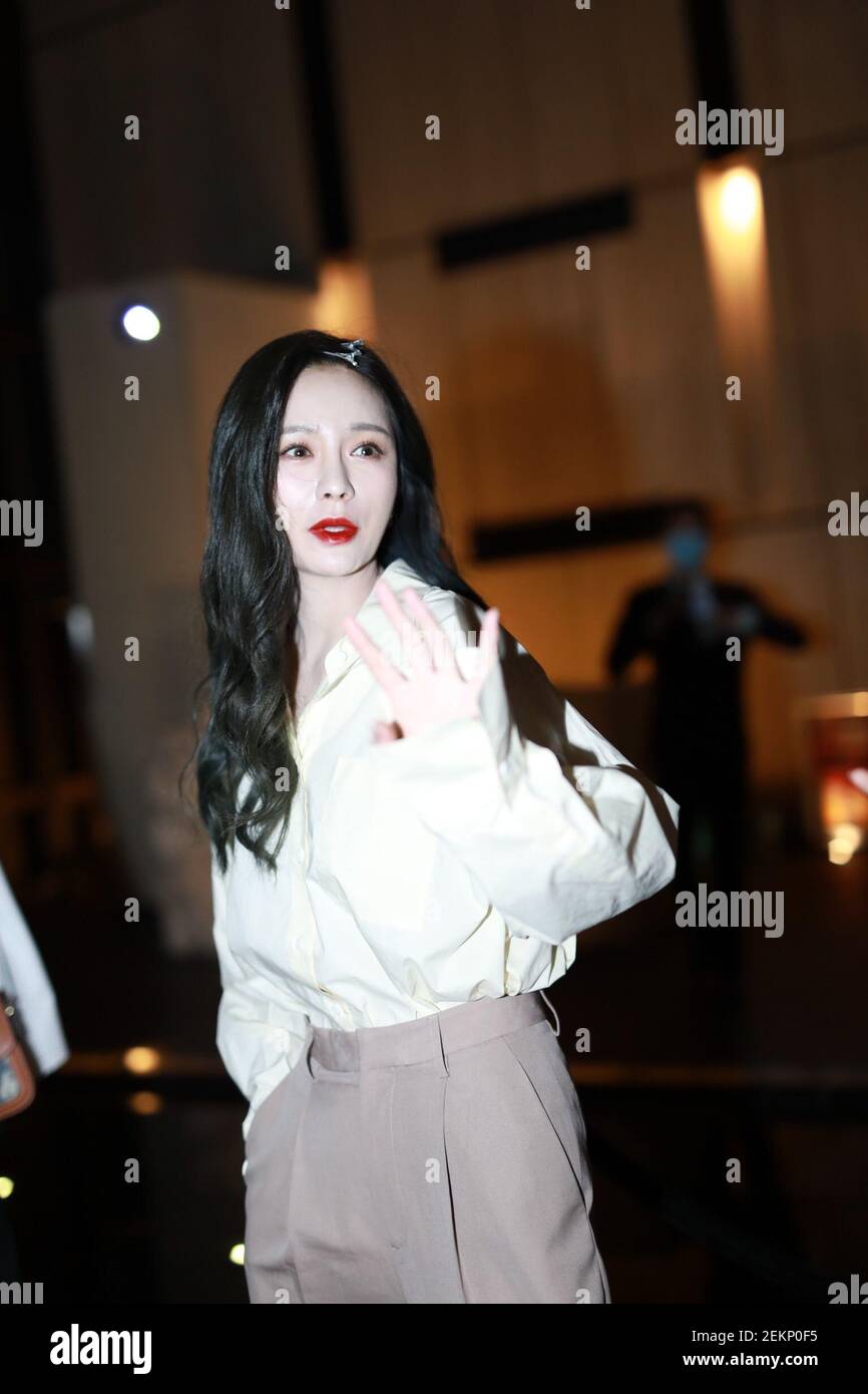Chinese actress, host, singer and model Shen Mengchen is seen out on a ...