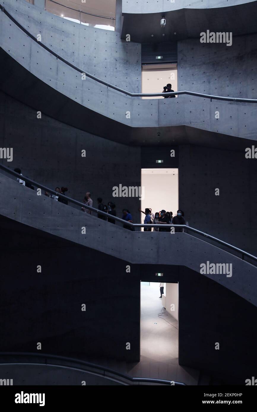 Inside view of the He Art Museum or HEM, a family established, non ...