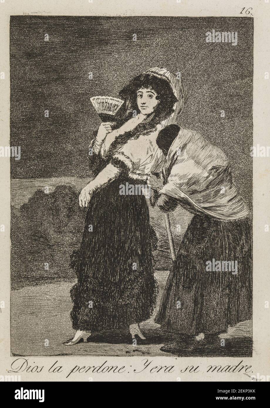 Francisco de Goya (1746-1828), God forgive her: beggars was her mother ...