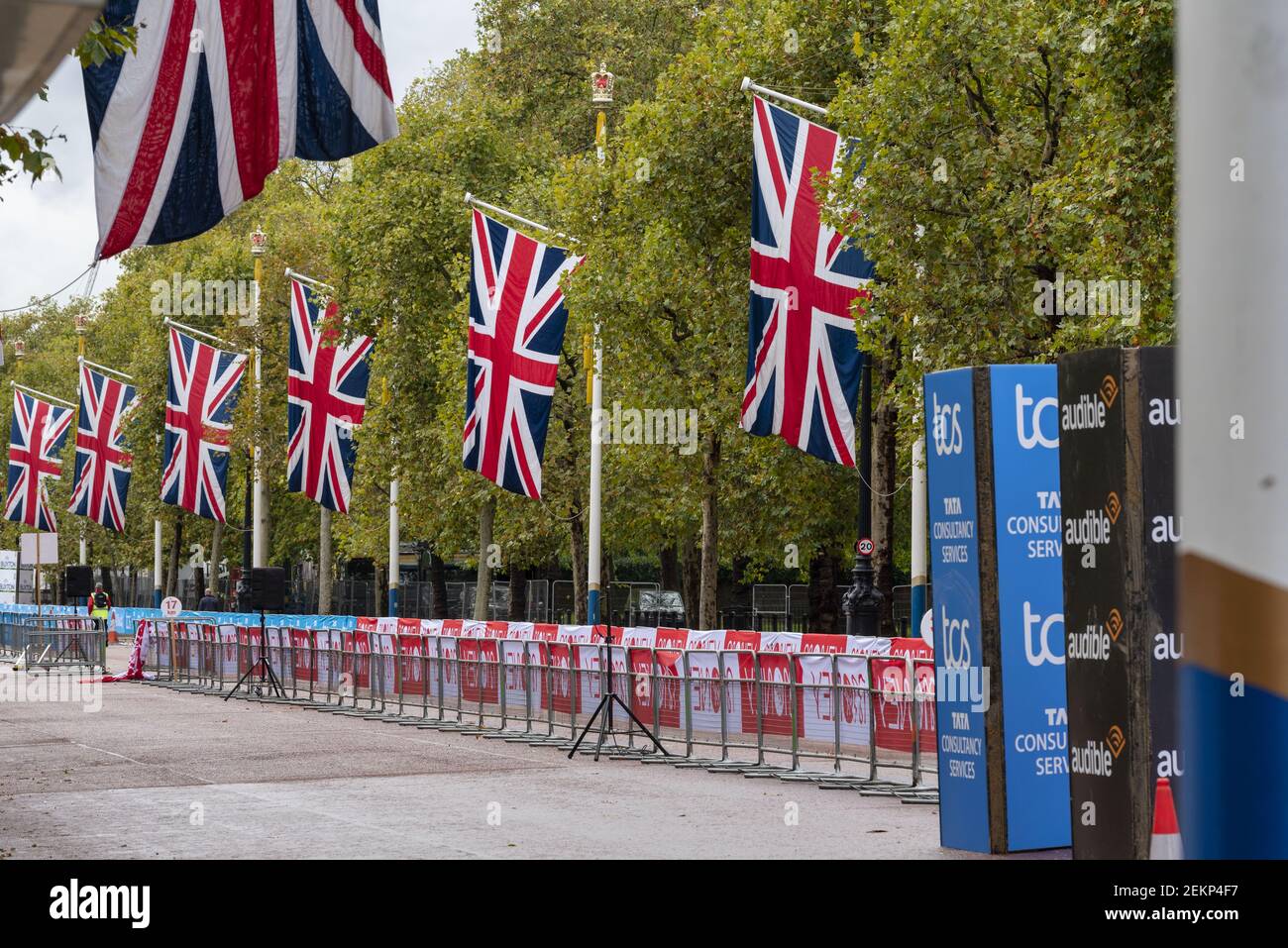 A view of the 40th London Marathon route. Only Elite runners will run ...
