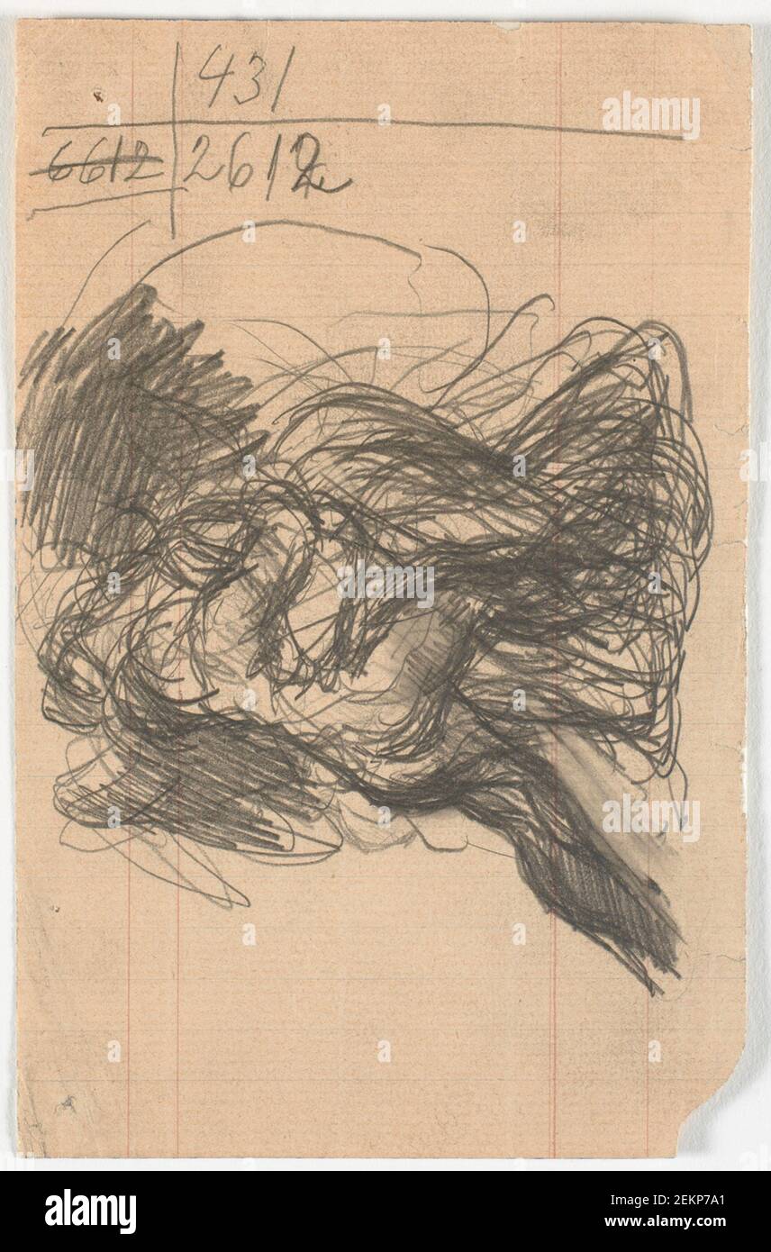 Oluf Hartmann (1879-1910), Jacob's fight with angel, About 1907 Stock ...