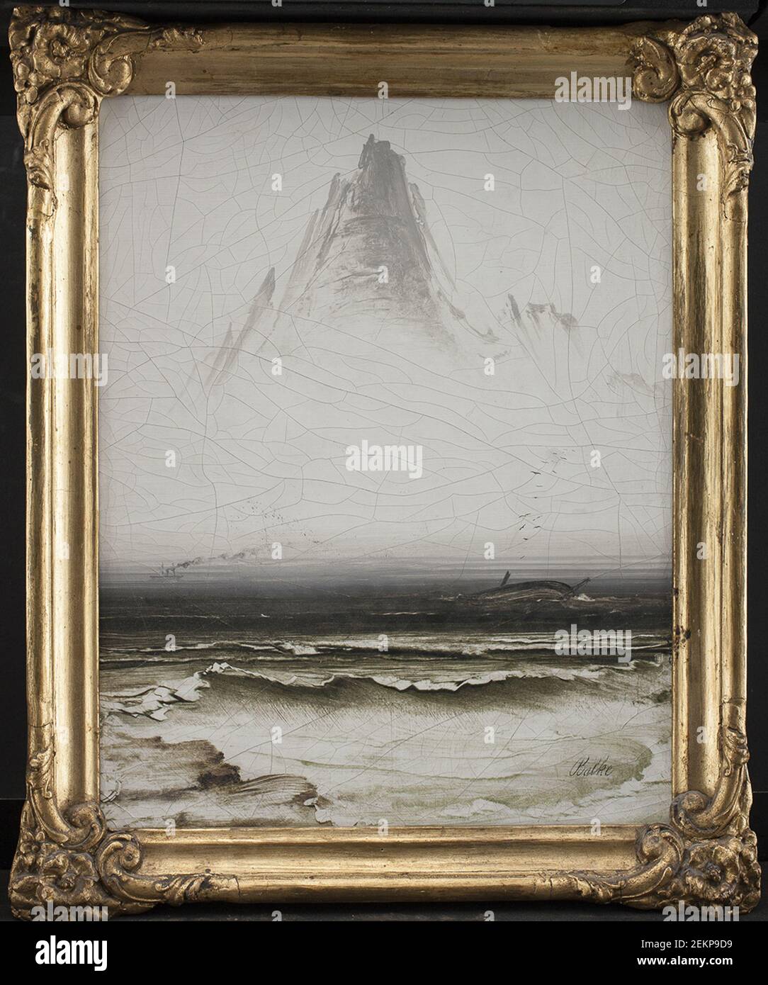 Peder Balke (1804-1887), Mountains Stetind in Taage, 1860s Stock Photo ...