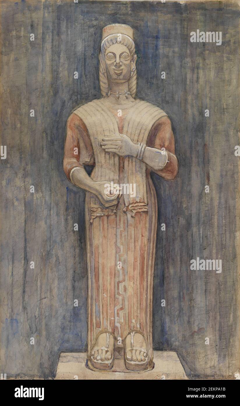 Marie Henriques (1866-1944), Kore with Granatable, Berlin, 1929 Stock ...