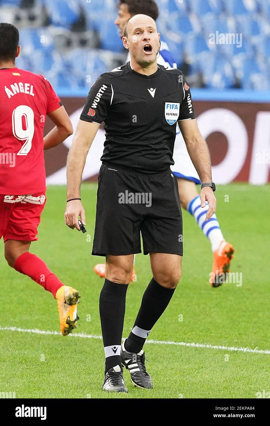 Spanish referee Antonio Miguel Mateu Lahoz during La Liga match on ...