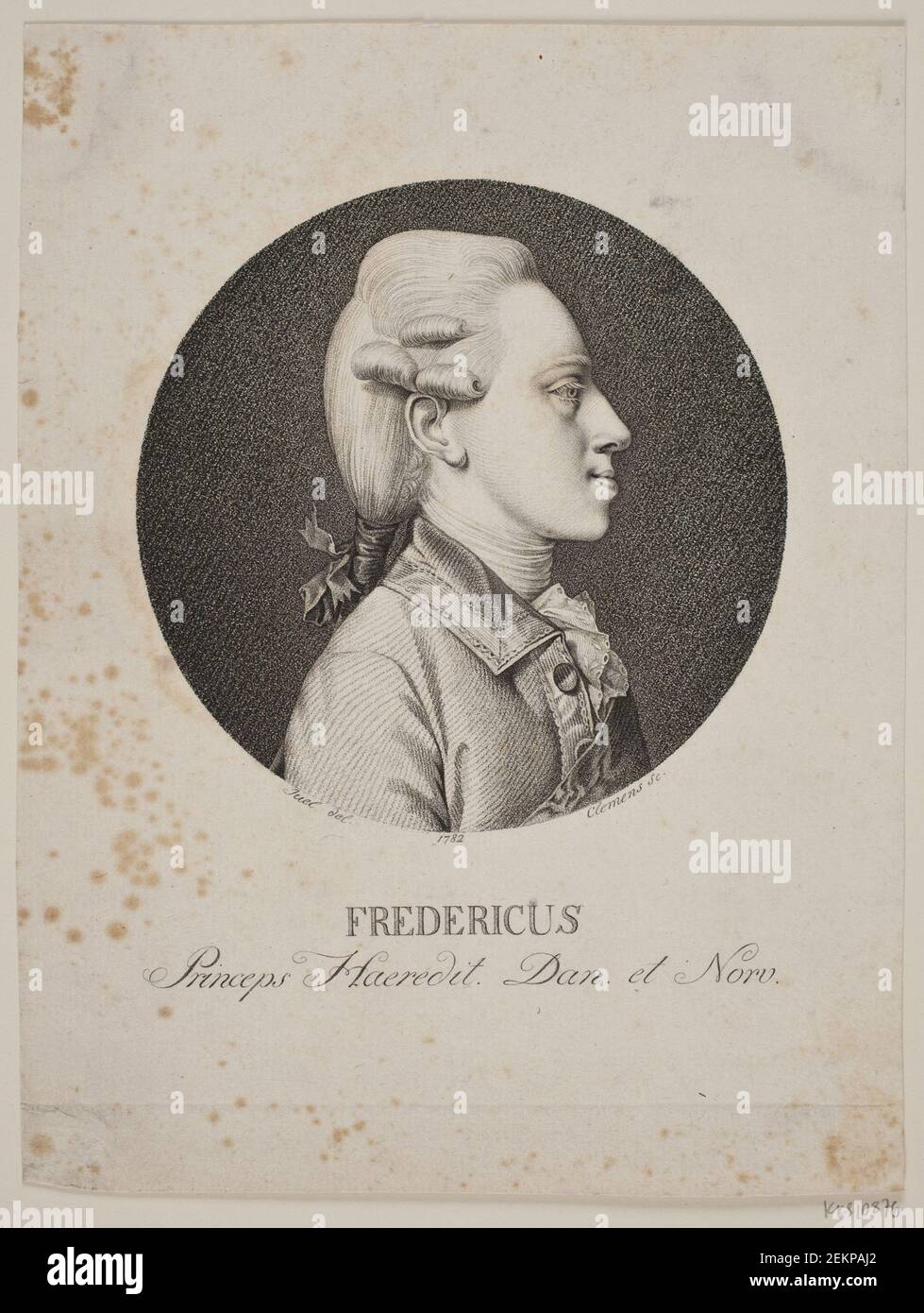 J.F. Clemens (1748-1831), Crown Prince Frederik (VI), 1782 Stock Photo ...
