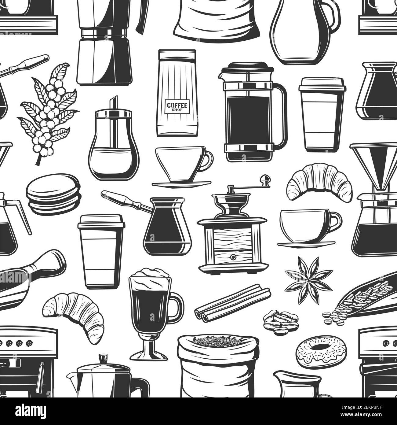 Glass cup in espresso machine Stock Vector Images - Alamy