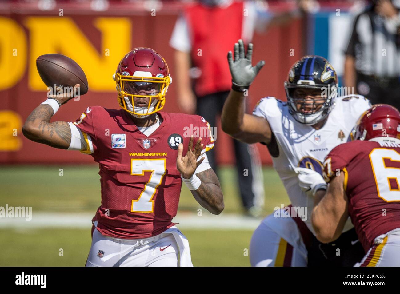 October 4, 2020: Washington Football Team quarterback Dwayne Haskins (7 ...