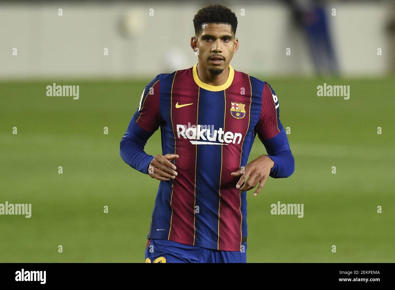 Ronald Araujo of FC Barcelona looks ahead during the La Liga match ...