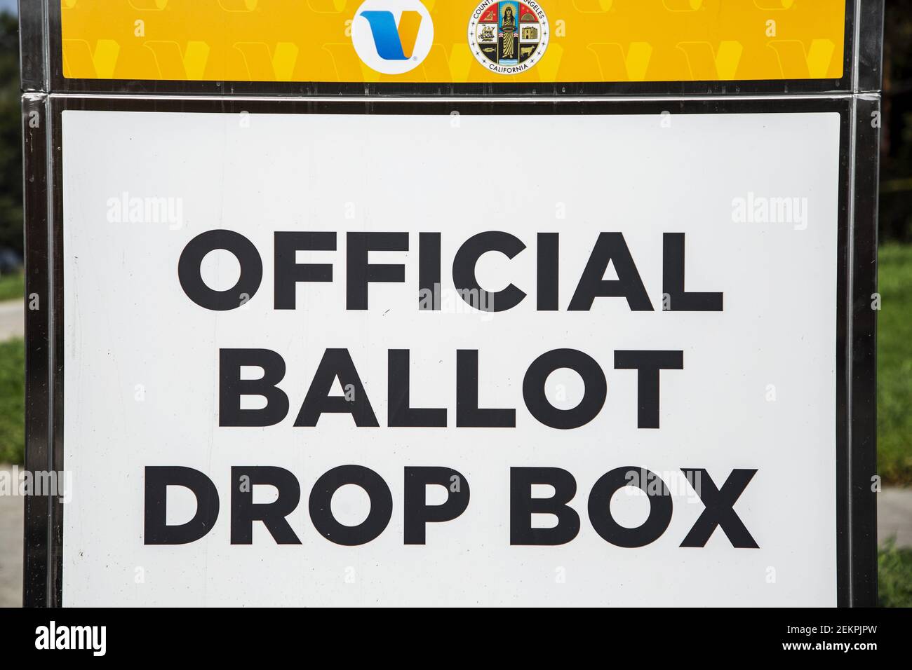 Official ballot drop box. The boxes are placed through out LA County ...