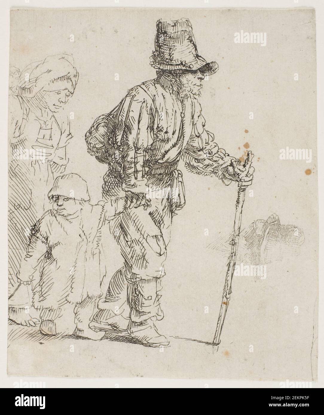 Rembrandt van Rijn (1606-1669), Bonde family PAA VANDRING, About 1652 ...