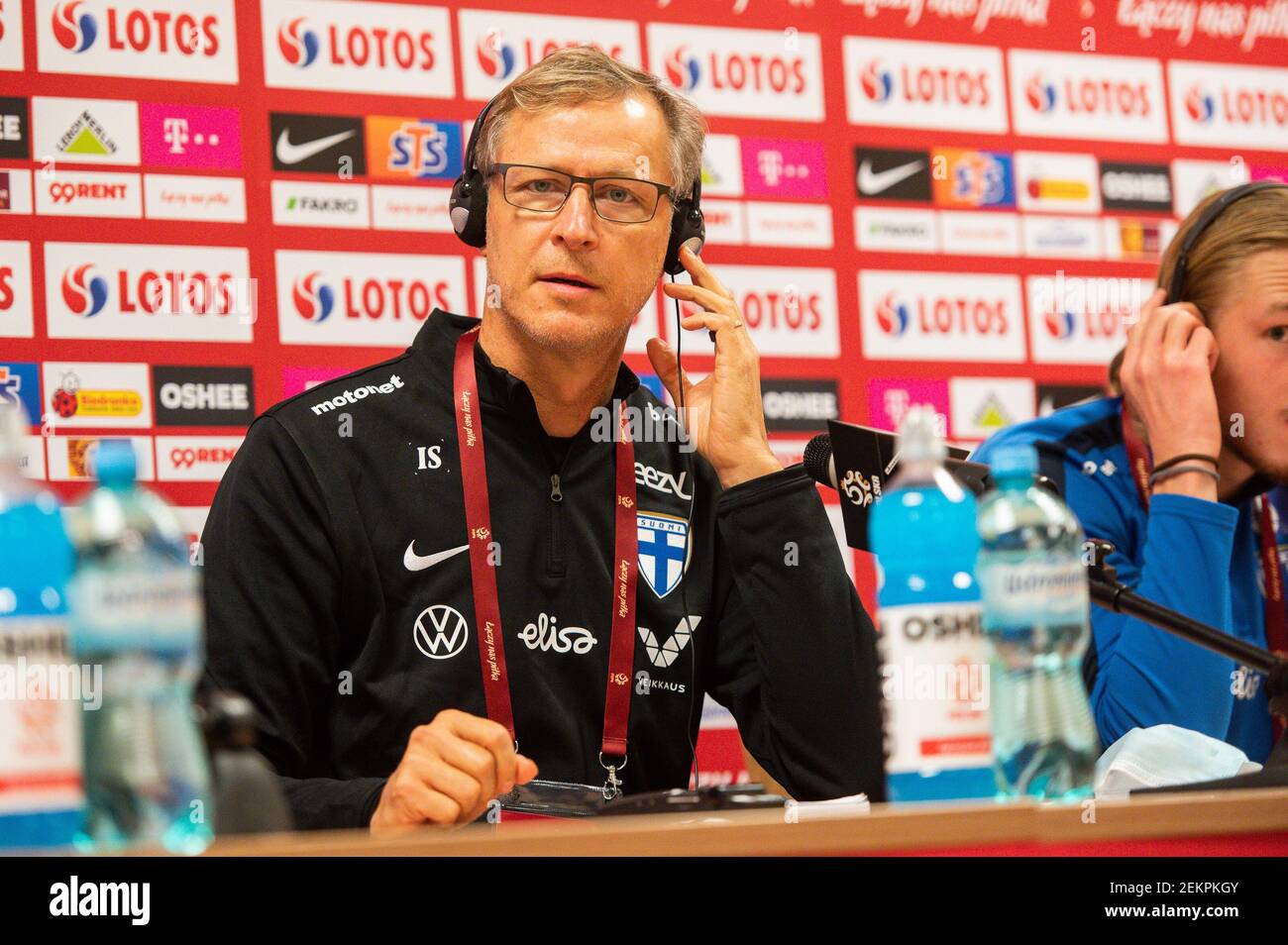Coach of Finland, Markku Kanerva during a press conference one day ...