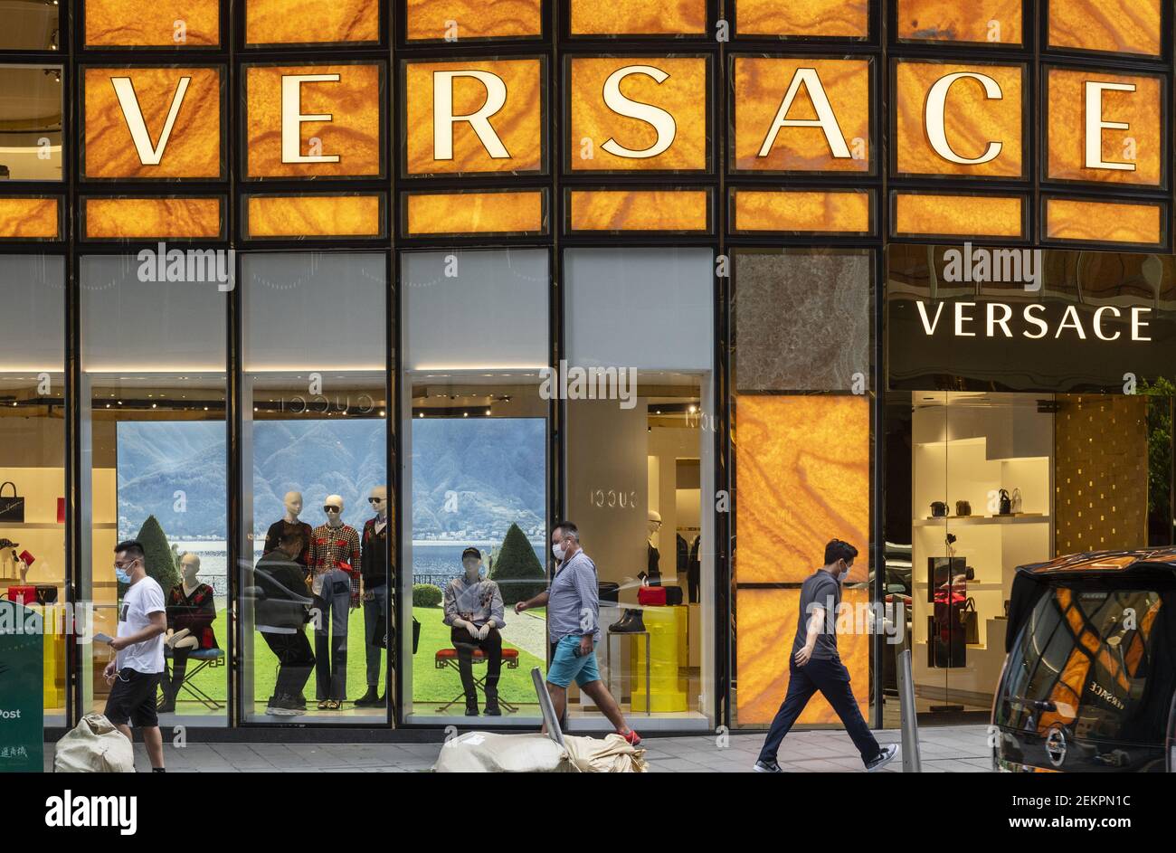 Italian luxury fashion company Versace store seen in Hong Kong. (Photo ...