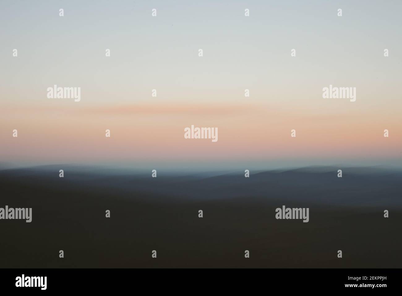 Sunset overlooking the Blue Ridge Mountains from a Skyline Drive ...