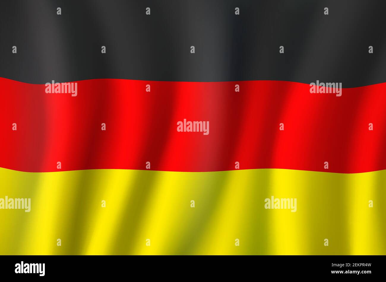 Germany flag, 3D realistic wavy banner. Vector German national flag ...