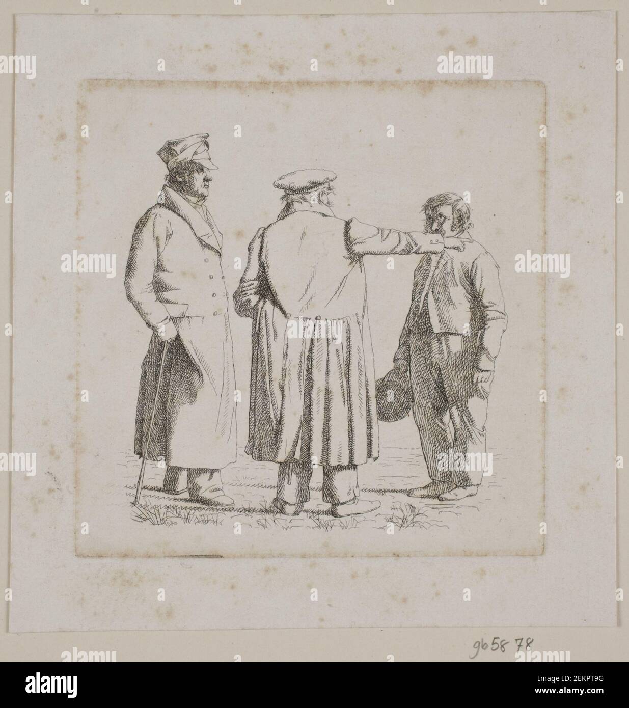 Christen Koebke (1810-1848), Three Portraet Figures, Baker Master ...