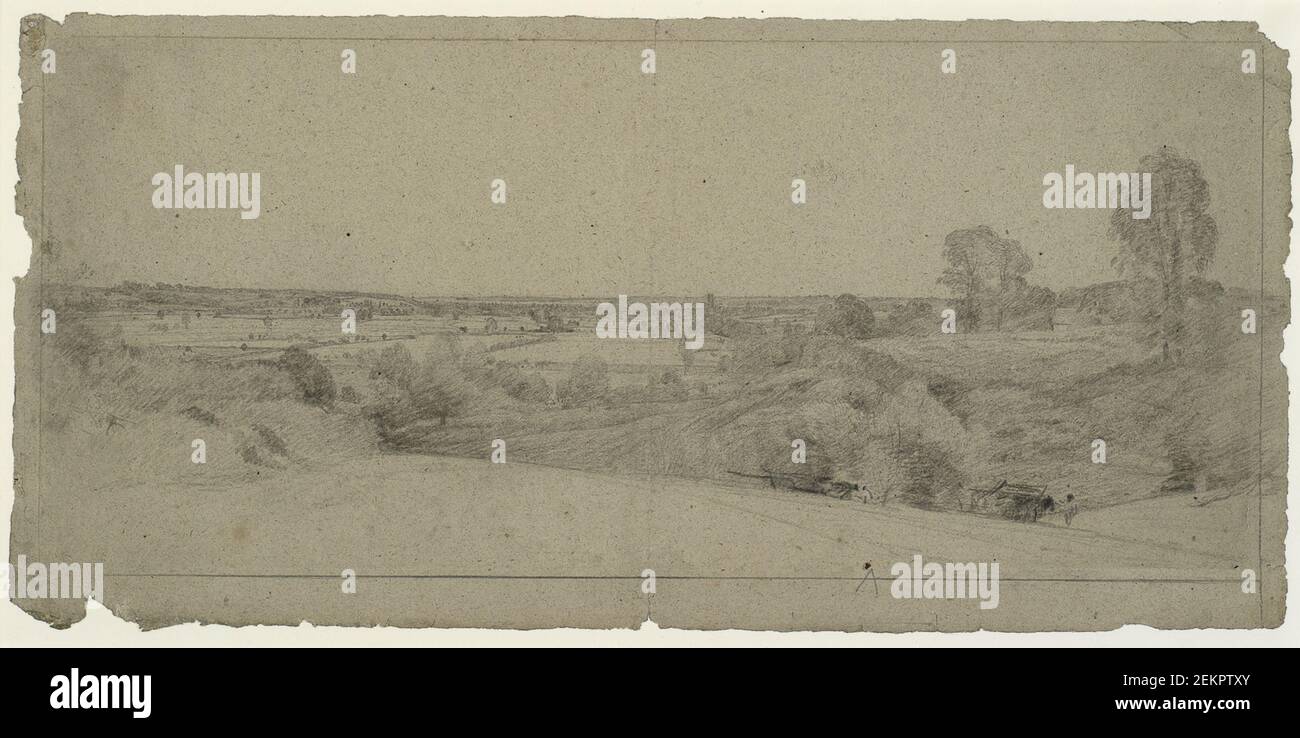 John Constable (1776-1837), Landscape overlooking Dedham Vale from ...