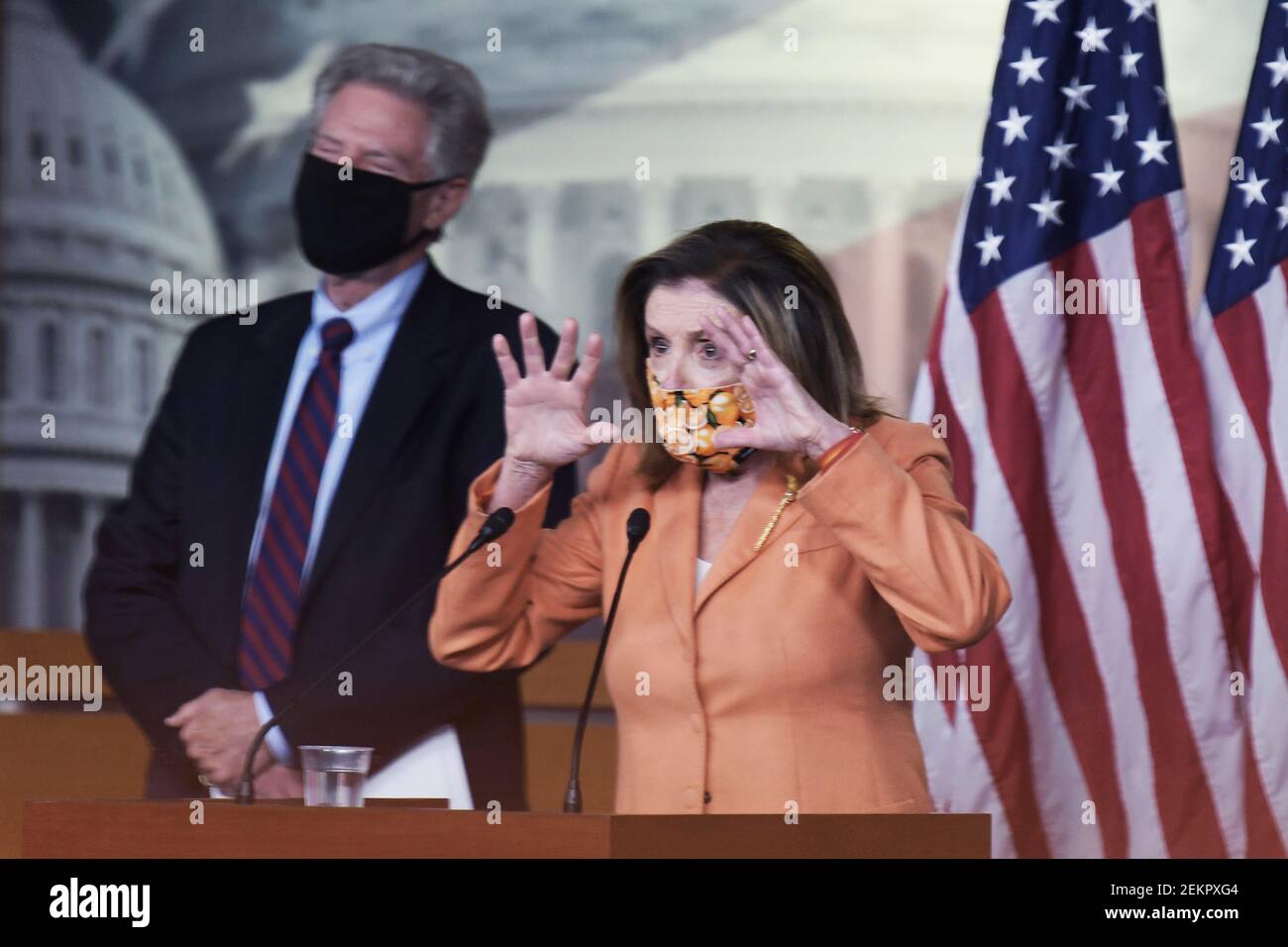 US House Speaker Nancy Pelosi(D-CA) a long side U.S. Representative ...