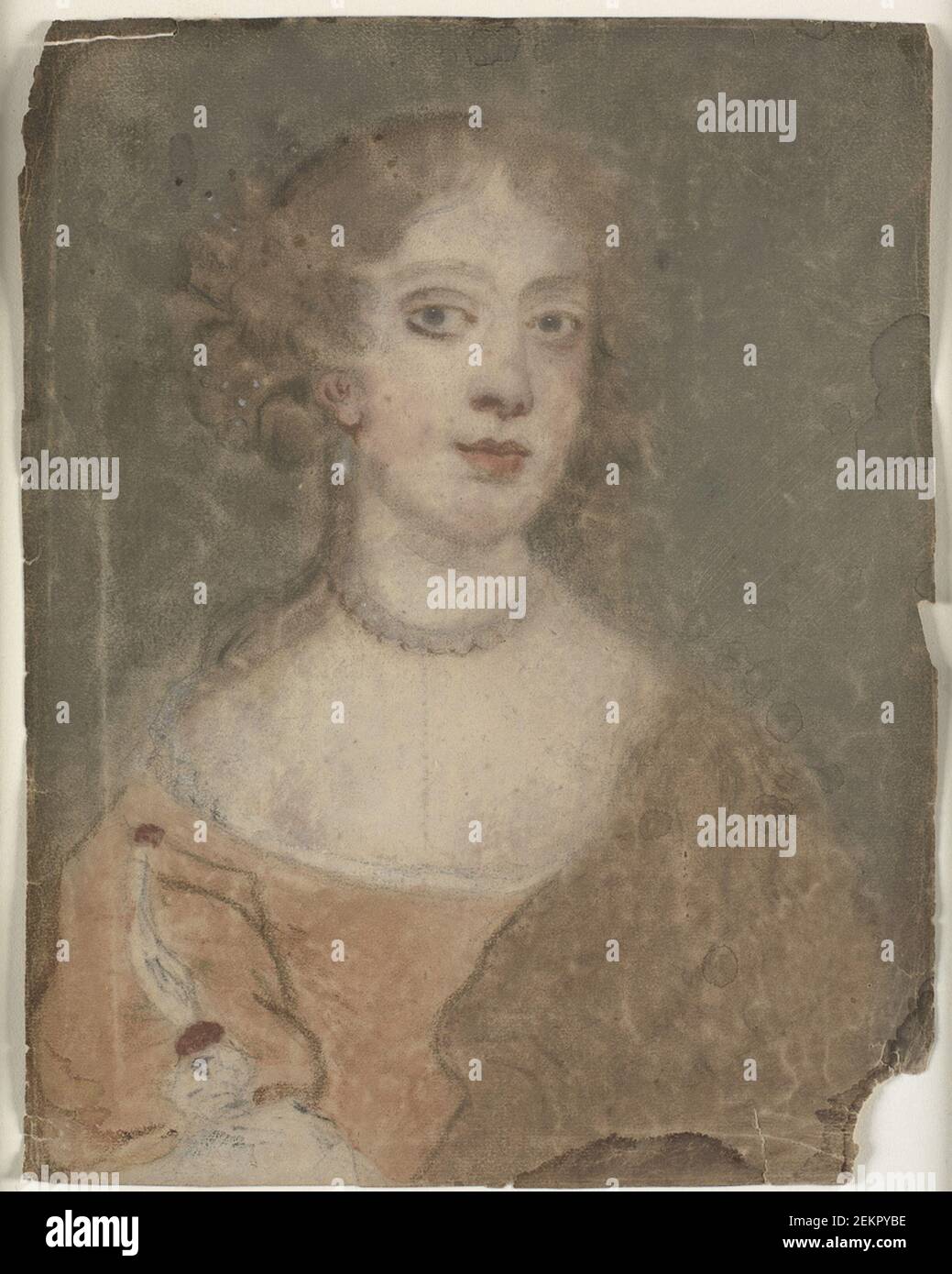 Sir Peter Lely (1618-1680), Portraet by a lady, 17th Century Stock ...