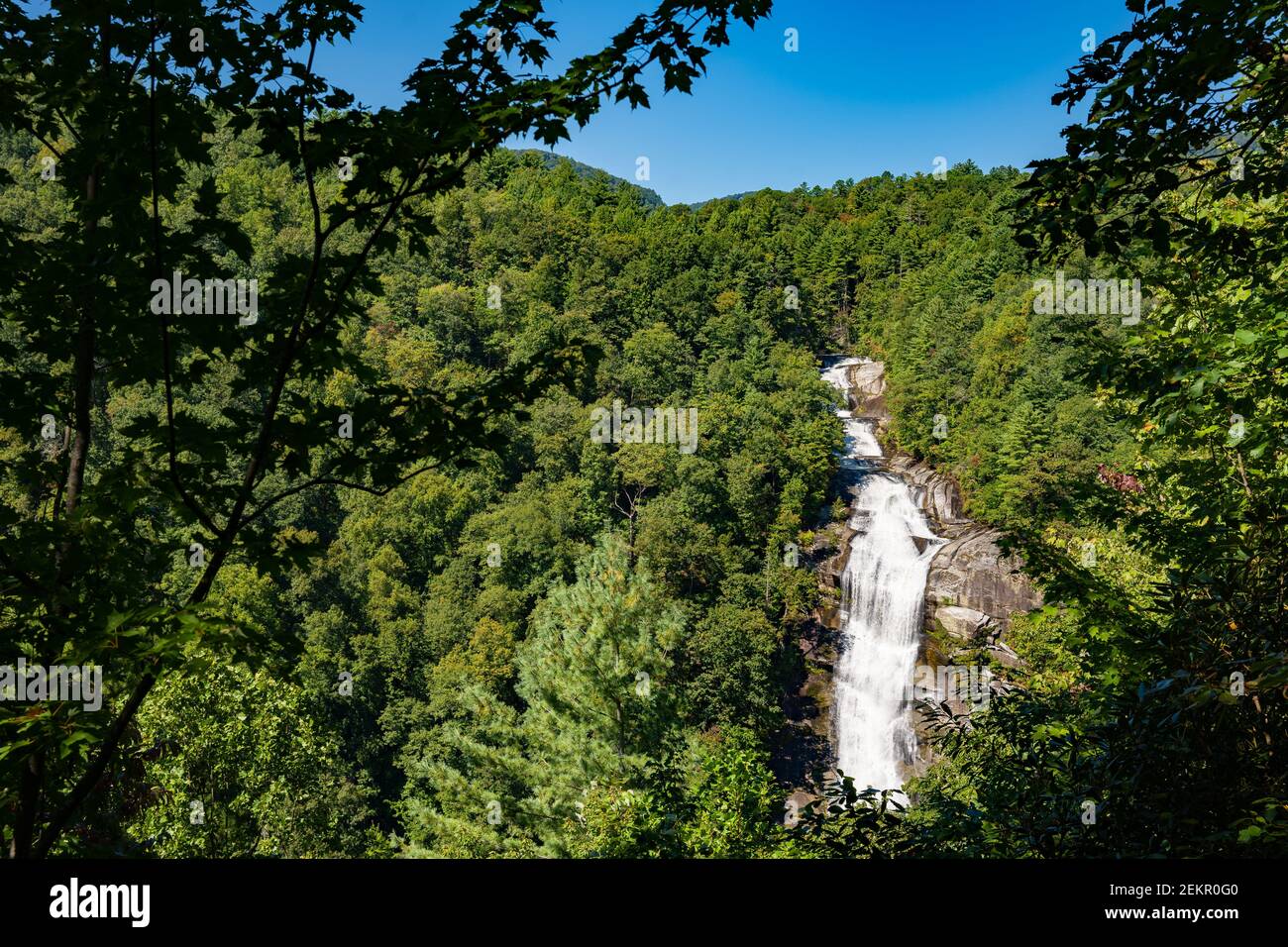 Lower Whitewater Falls, just above Lake Jocassee in Salem, SC Stock ...