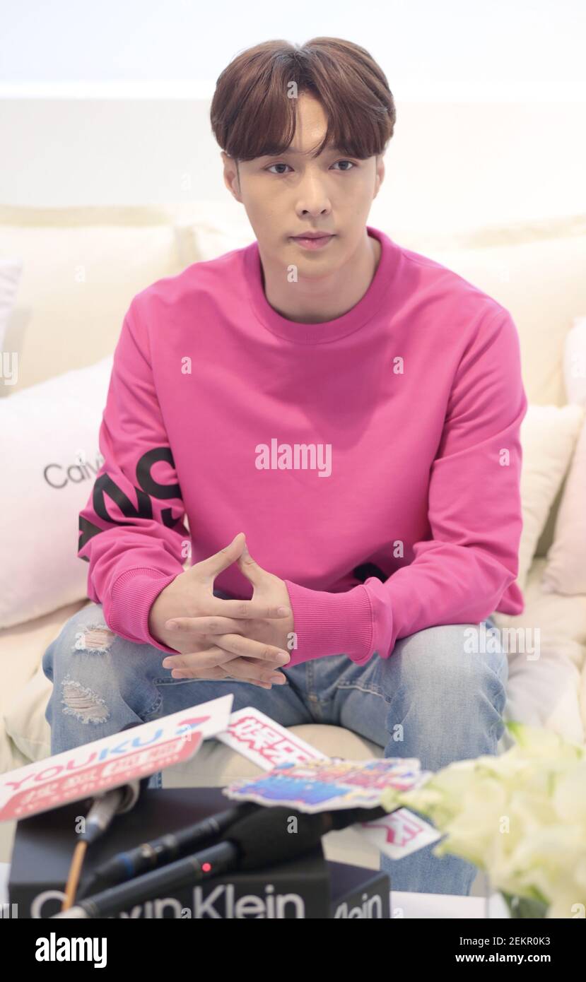 Chinese singer, rapper and songwriter Lay Zhang or Zhang Yixing attends ...