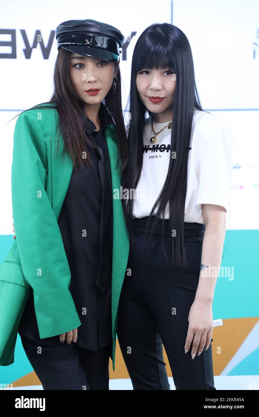 Chinese actress Du Ruoxi, left, shows up in black suit at 2020 Shanghai ...