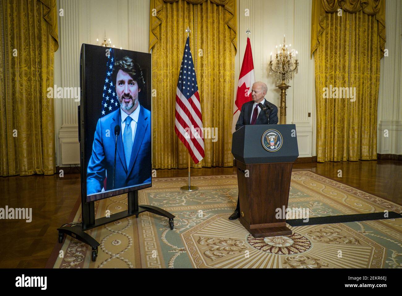 Washington, United States. 23rd Feb, 2021. President Joe Biden and ...