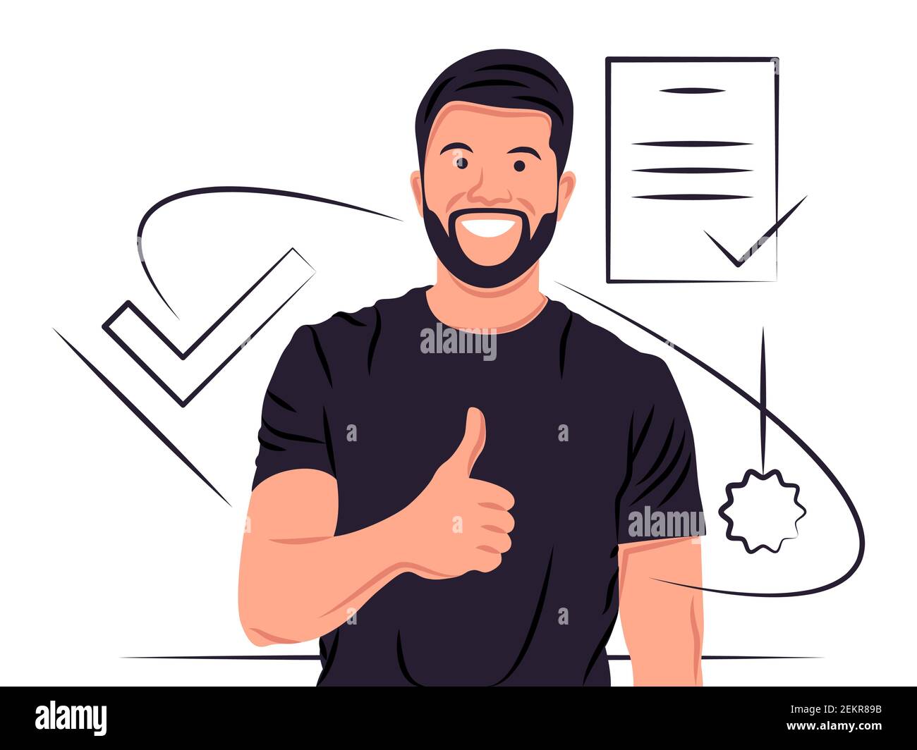 Yes portrait Stock Vector Images - Alamy