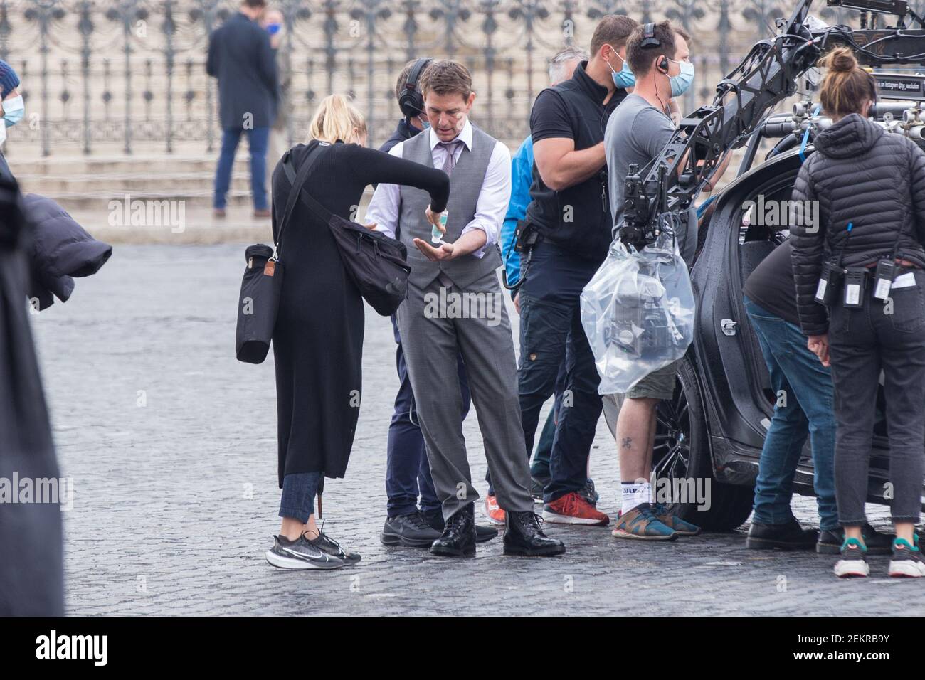 The American actor Tom Cruise on the set of the movie "Mission ...