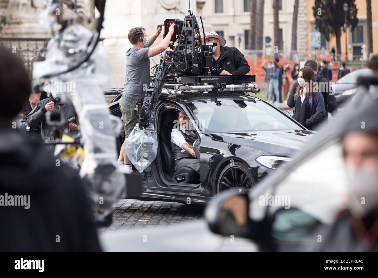 The American actor Tom Cruise on the set of the movie "Mission ...