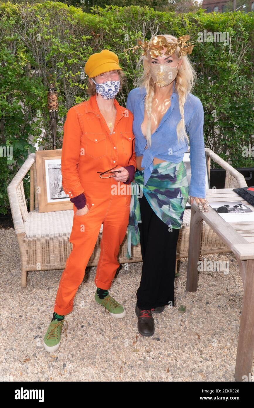 Robin Rice and Luciana Pampalone attend Robin Rice Gallery presents ...