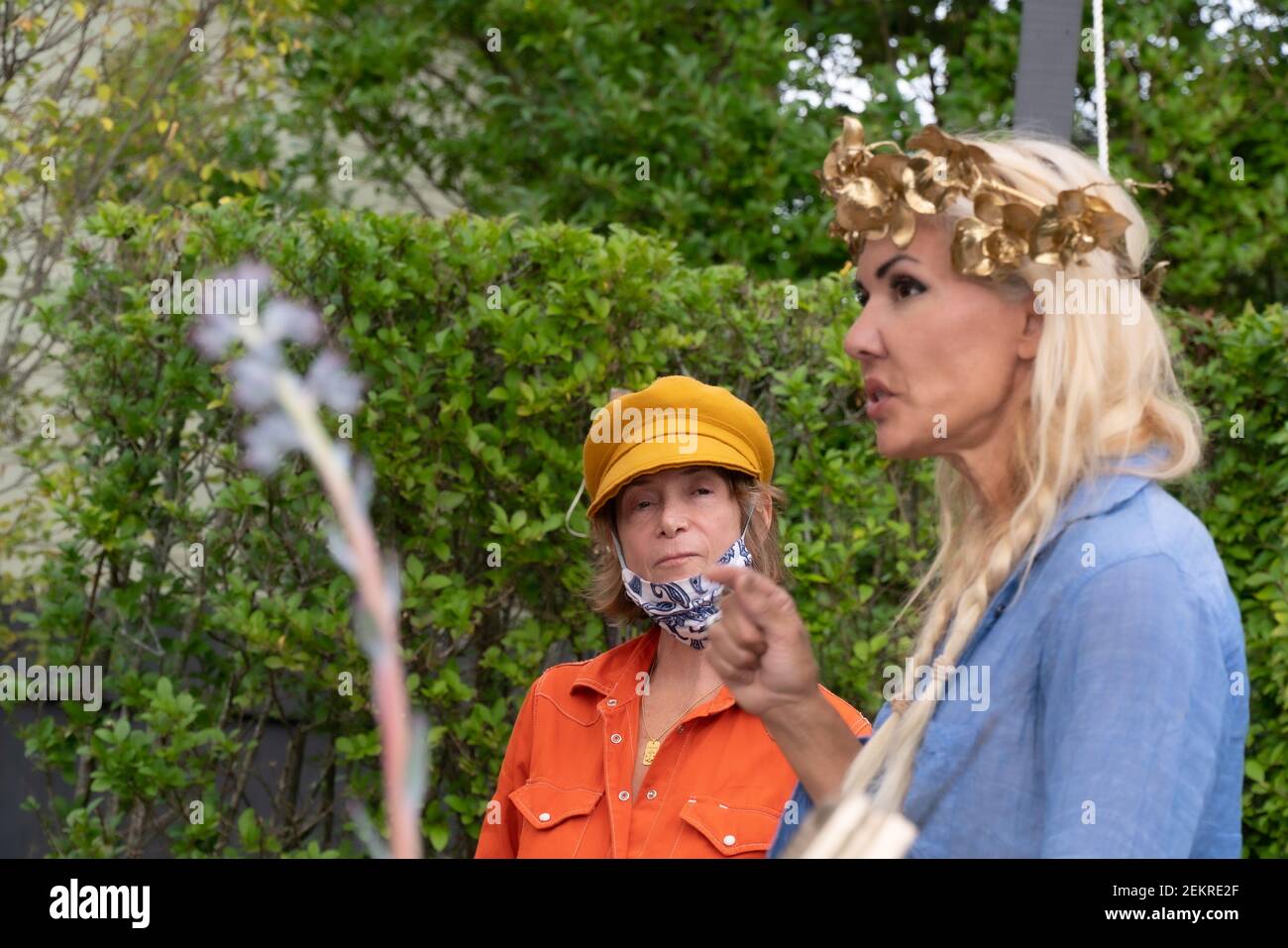 Robin Rice and Luciana Pampalone attends Robin Rice Gallery presents ...