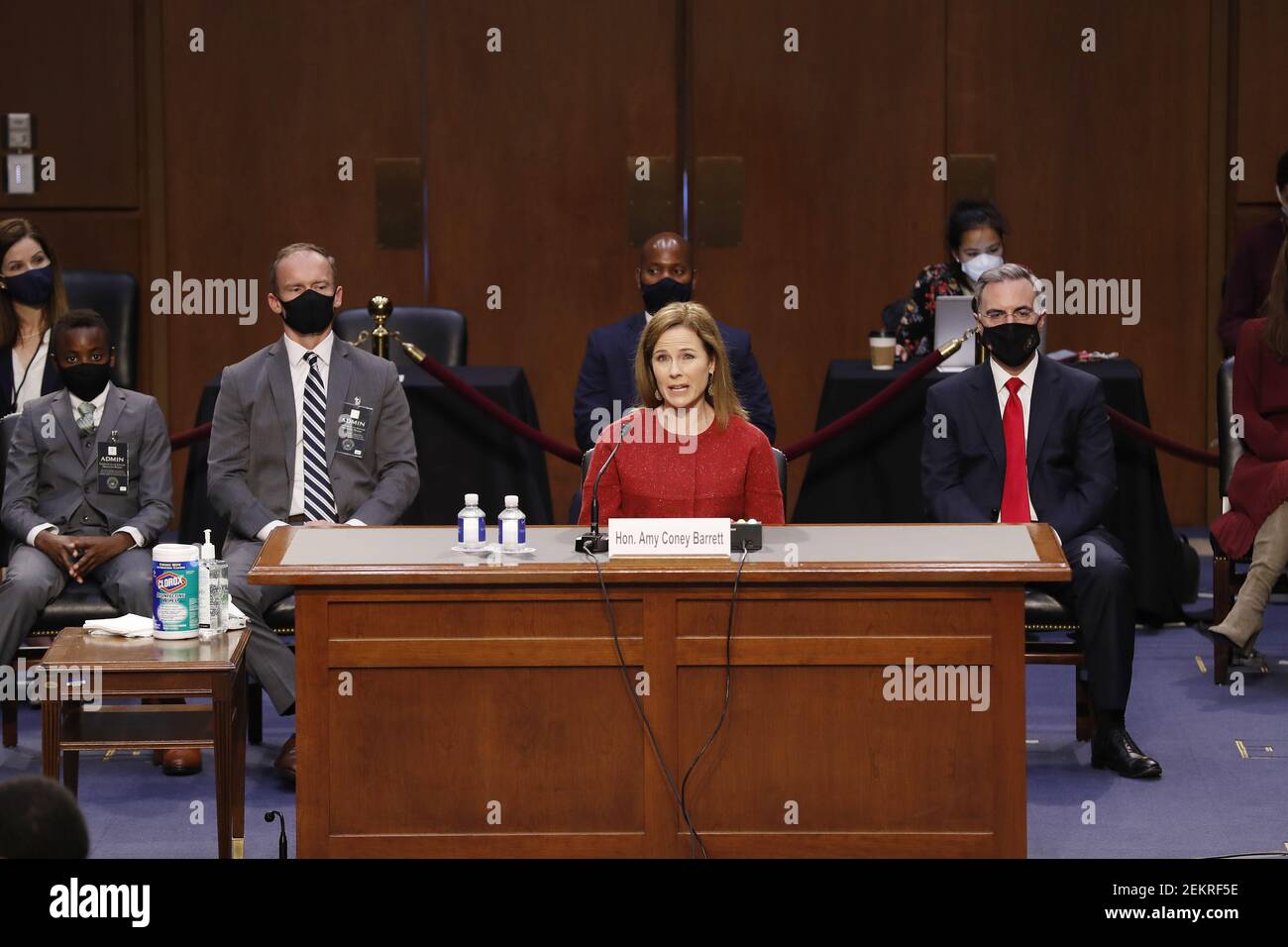 Supreme Court nominee Judge Amy Coney Barrett answers questions during ...