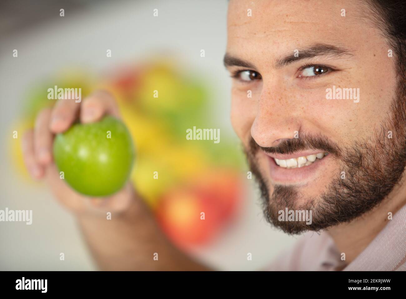 Cheerful apple advertisement hi-res stock photography and images - Alamy