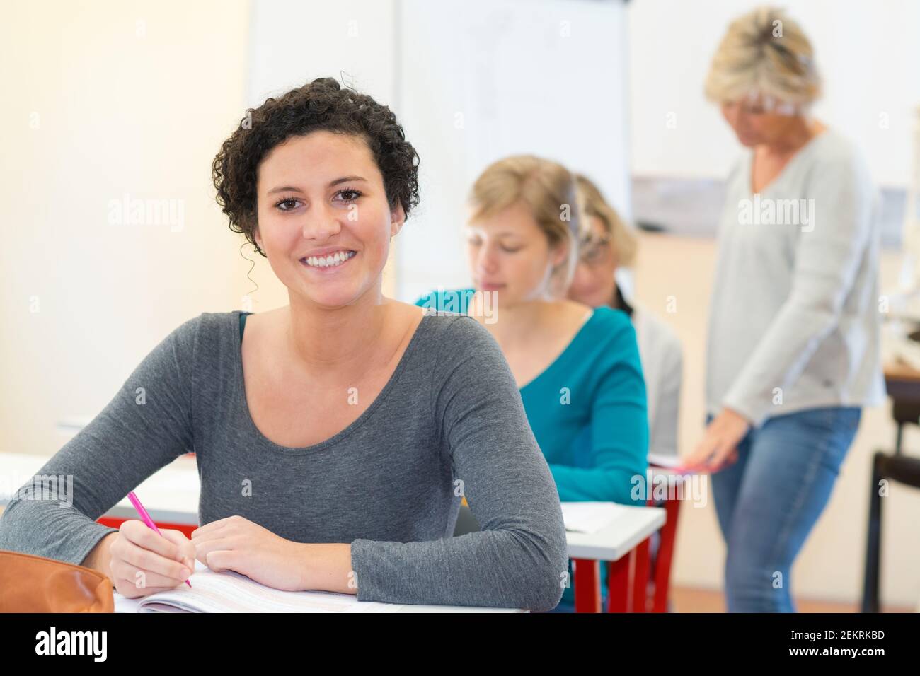 female students studying in the class Stock Photo - Alamy
