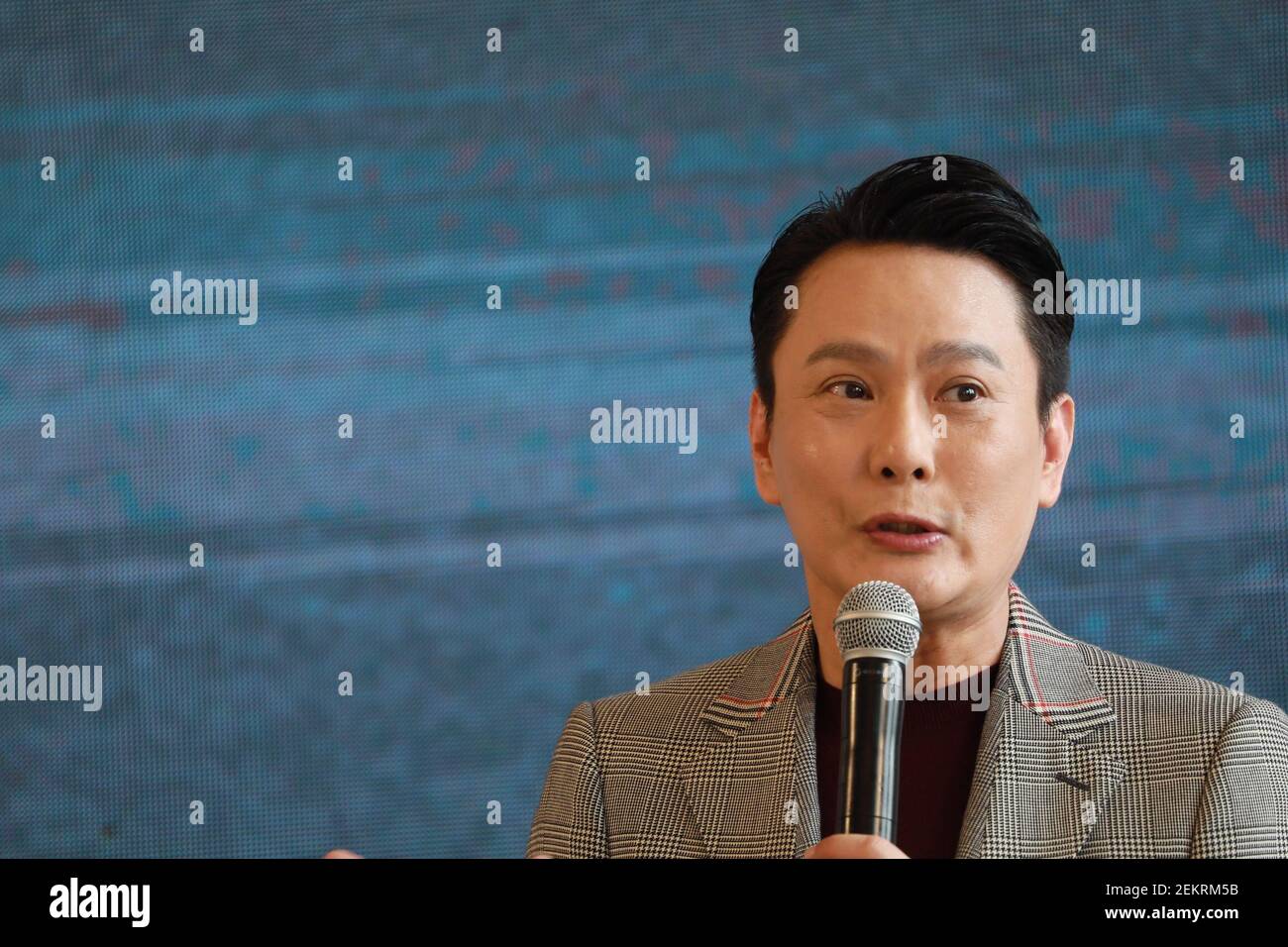 Taiwanese singer and actor Jeff Chang attends an activity in Shanghai ...