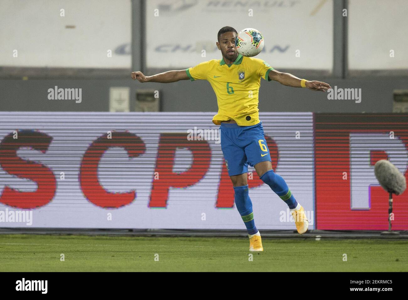 Qatar 2022 qualifiers; Peru versus Brazil; Renan Lodi of Brazil ... Qatar 2022 qualifiers; Peru versus Brazil; Renan Lodi of Brazil ...