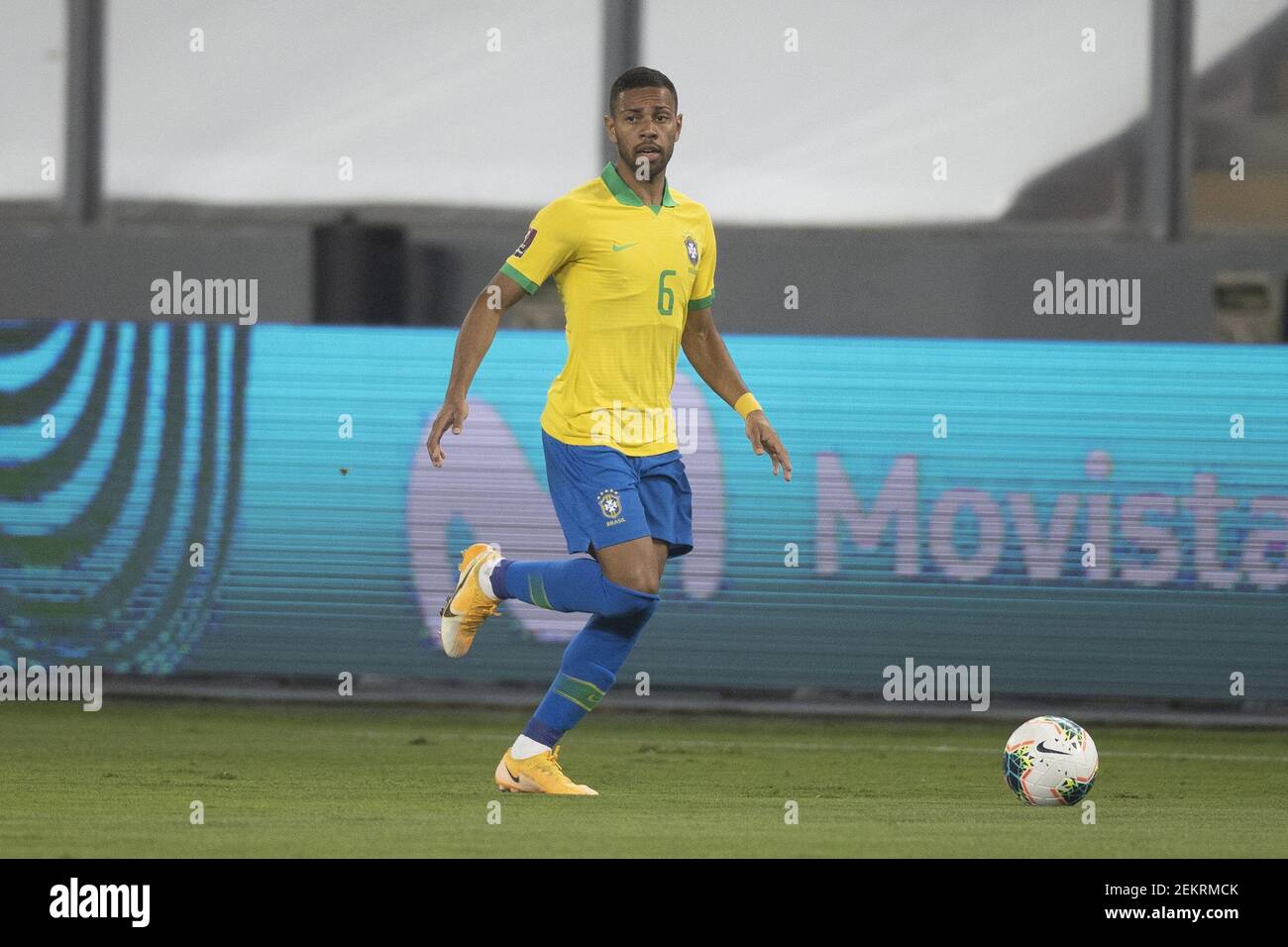 Qatar 2022 qualifiers; Peru versus Brazil; Renan Lodi of Brazil ... Qatar 2022 qualifiers; Peru versus Brazil; Renan Lodi of Brazil ...
