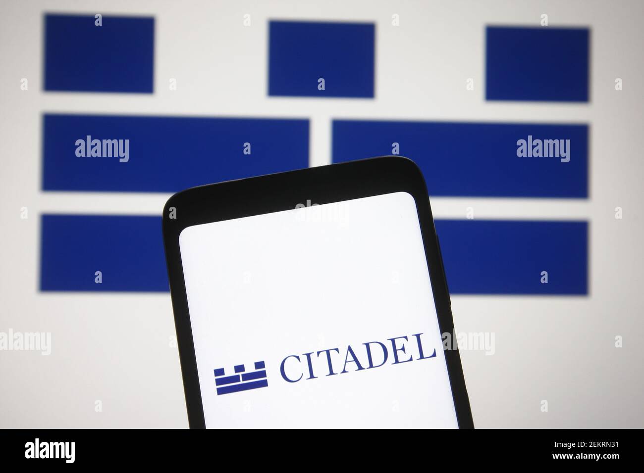 In this photo illustration, Citadel logo of U.S. multinational hedge ...